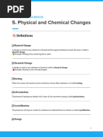 Class7 Physical Chemical Changes Worksheet | PDF