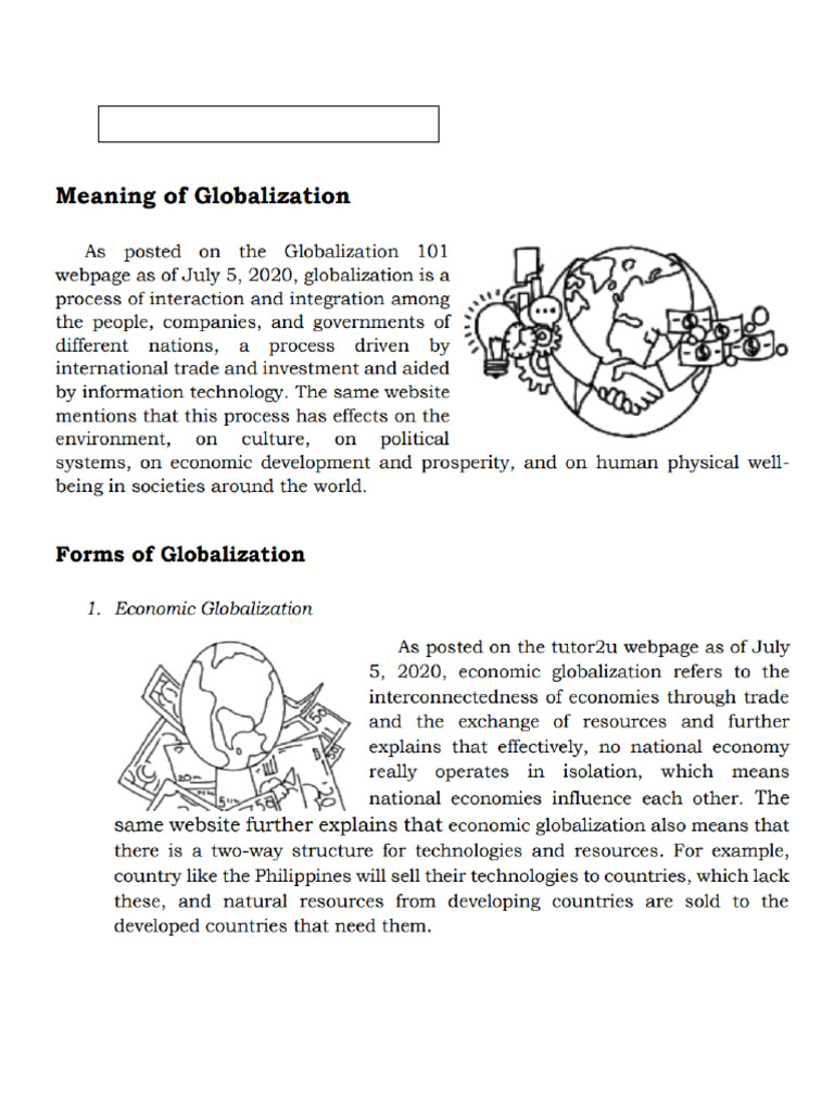 Notes 6 Globalization | PDF