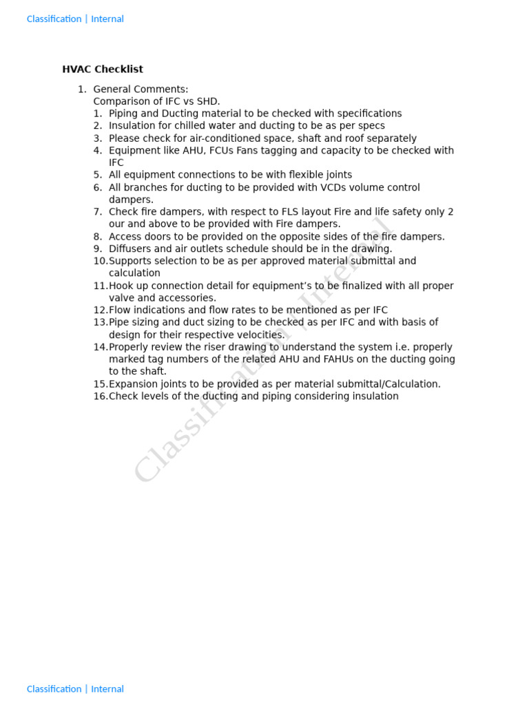 HVAC Installation Checklist Guide | PDF