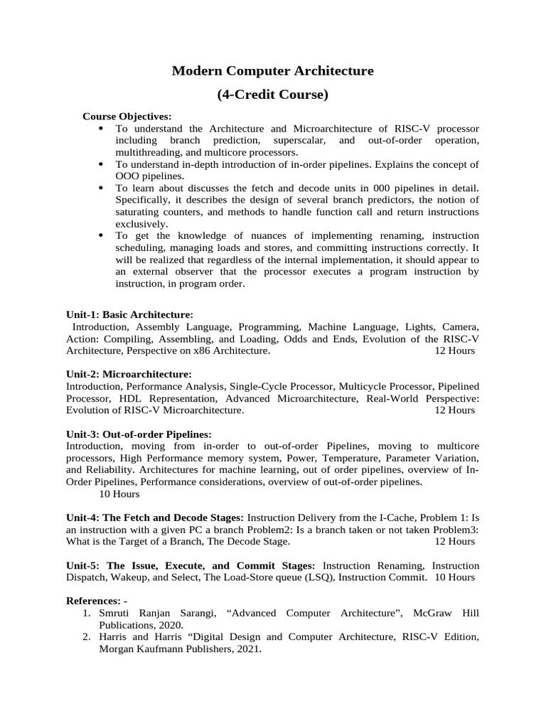 Modern Computer Architecture | PDF | Central Processing Unit | Computer Architecture