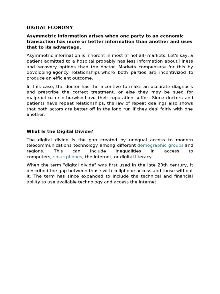 Digital Economy and Economic Growth | PDF | Cost Of Living | Gross ...
