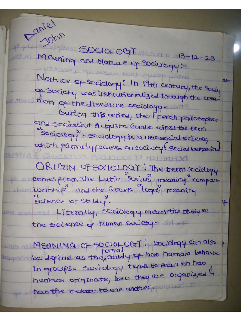 Soc 111 Complete Sociology Note | PDF