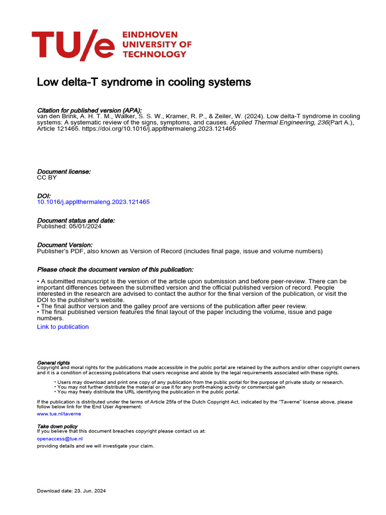 冷卻系統中的低 Delta-T 綜合症：對體徵、症狀和原因的系統回顧 | PDF | Energy Conservation