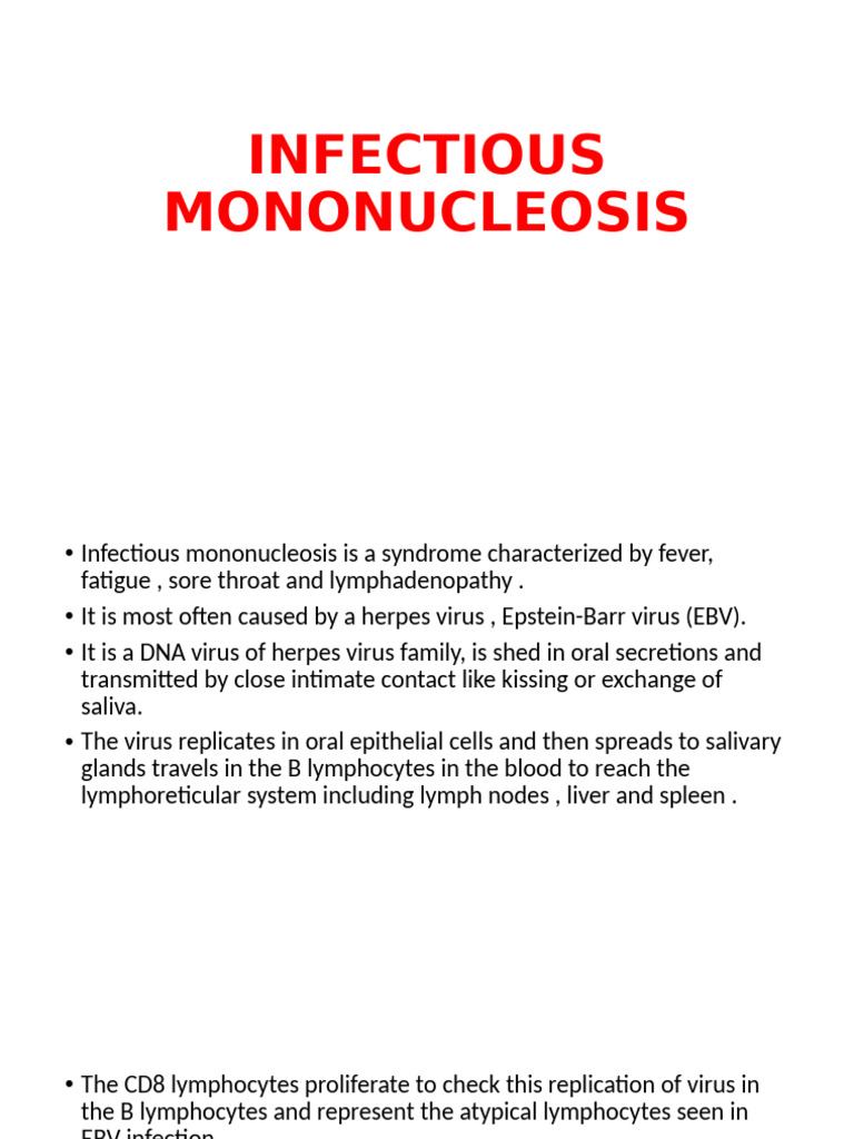 Infectious Mononucleosis | PDF | Immunology | Medical Specialties