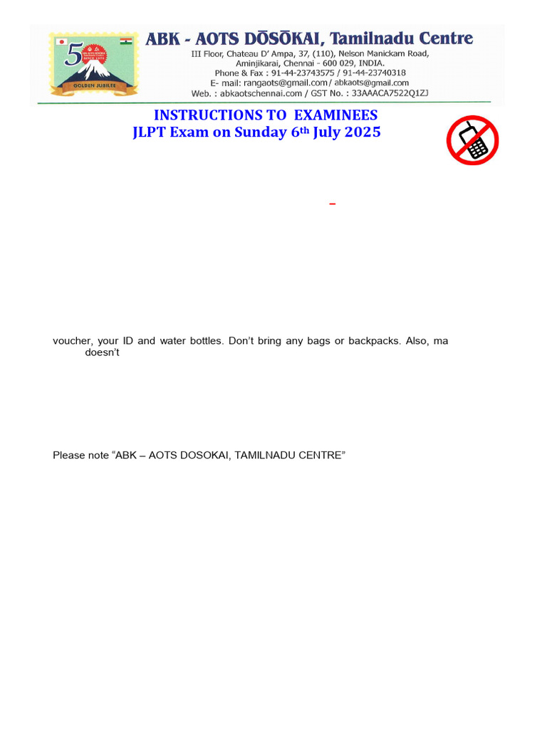 002 Instructions to Examinees | PDF