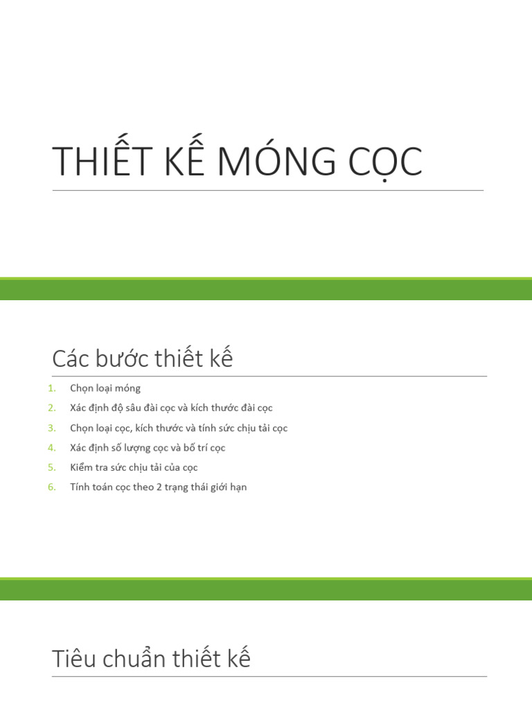 DA Nen Mong - Thiet Ke Mong Coc | PDF