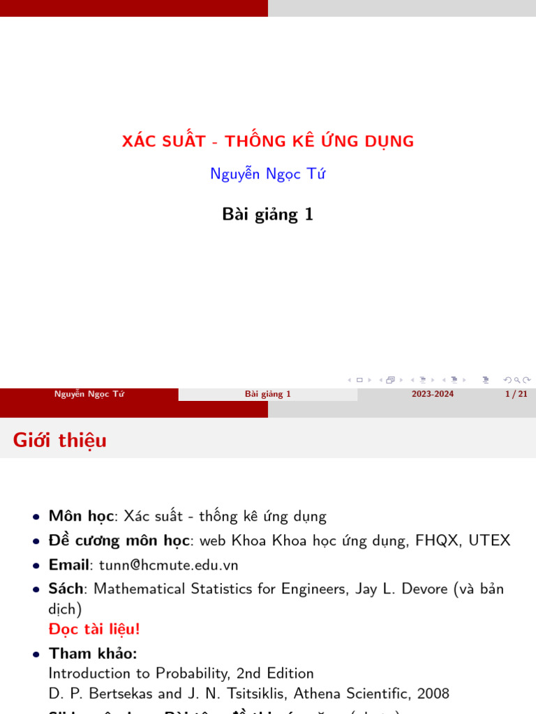 XSTK Thầy Tứ | PDF