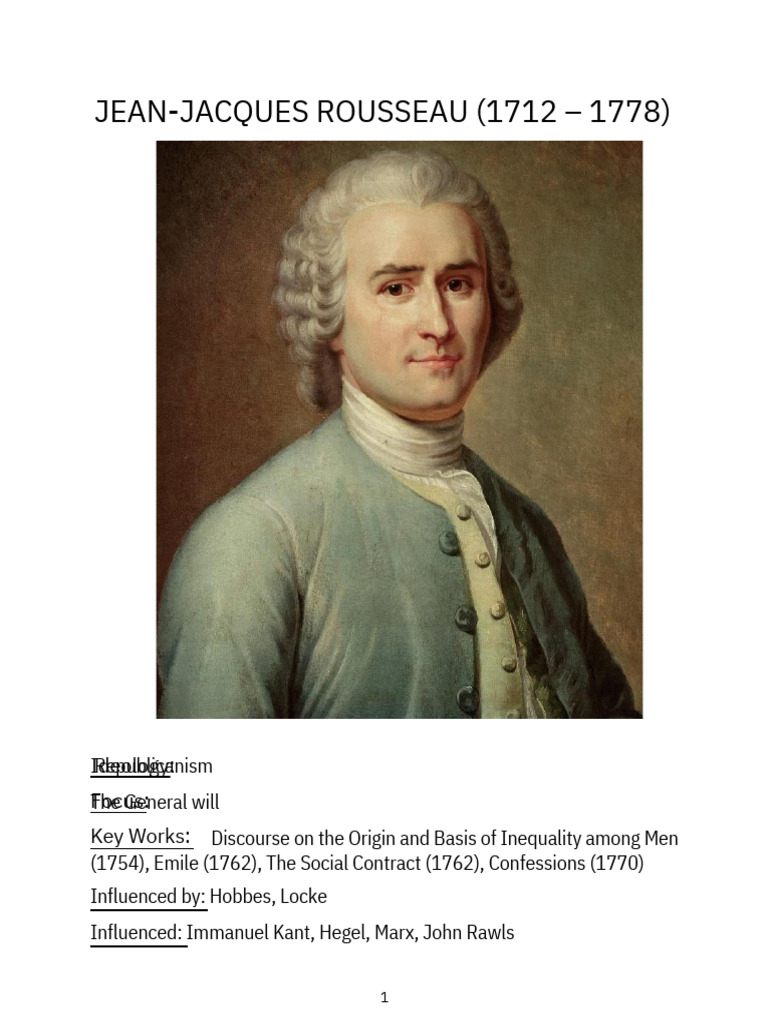 Rousseau's Theory of General Will Explained | PDF | Social Contract ...