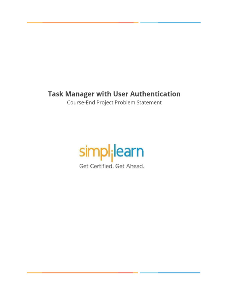 Cep 02 Task Manager With User Authentication | PDF | User (Computing) | Login