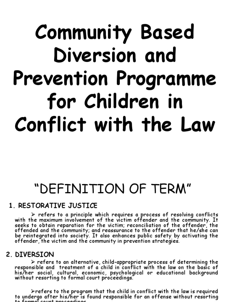 Community-Based Diversion for Youth Offenders | PDF | Mediation ...