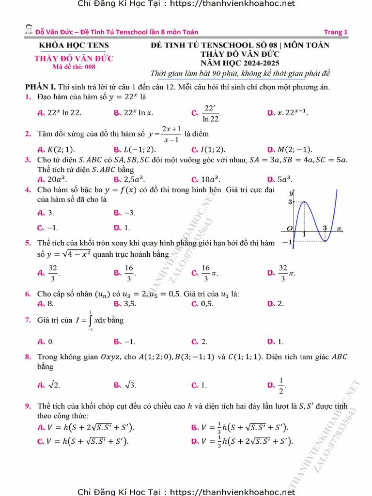 OA8 - Đề Tinh Tú Tenschool Số 8 | PDF