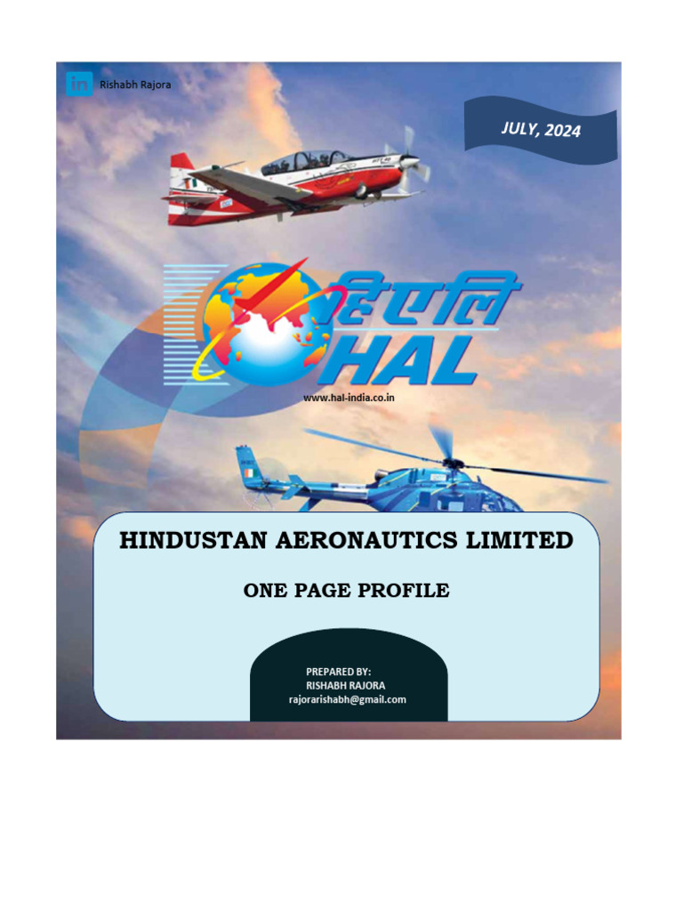 HAL Financial Overview 2024 | PDF | Financial Services | Corporations