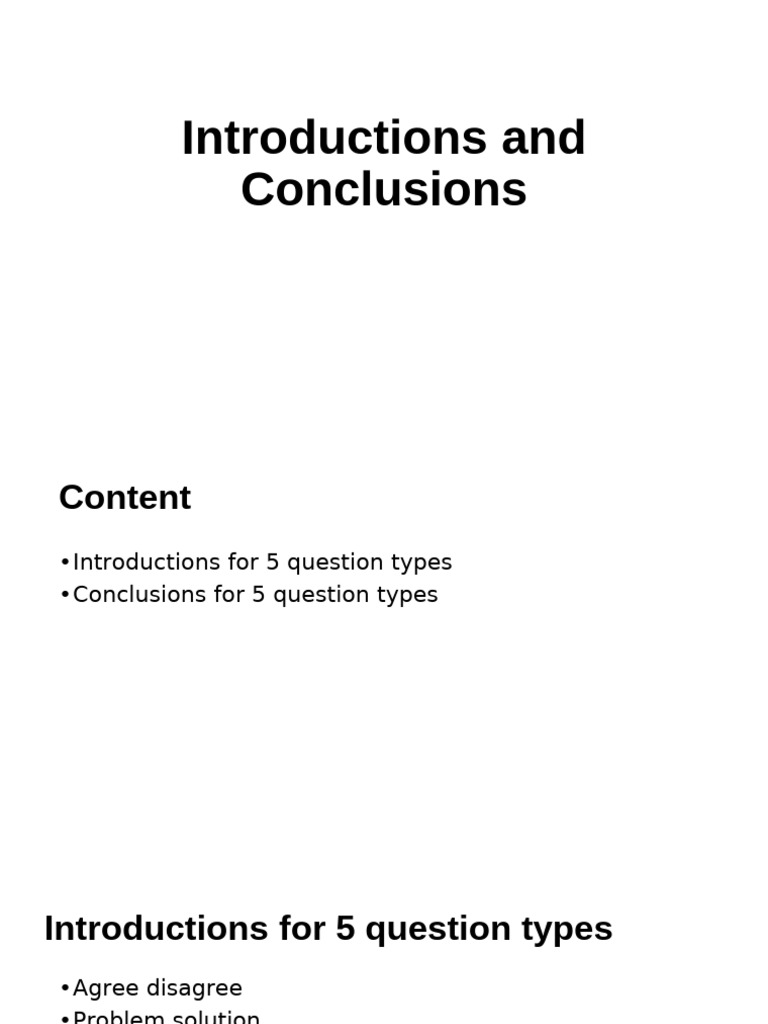 Introductions and Conclusions in IELTS Writing Task 2 | PDF