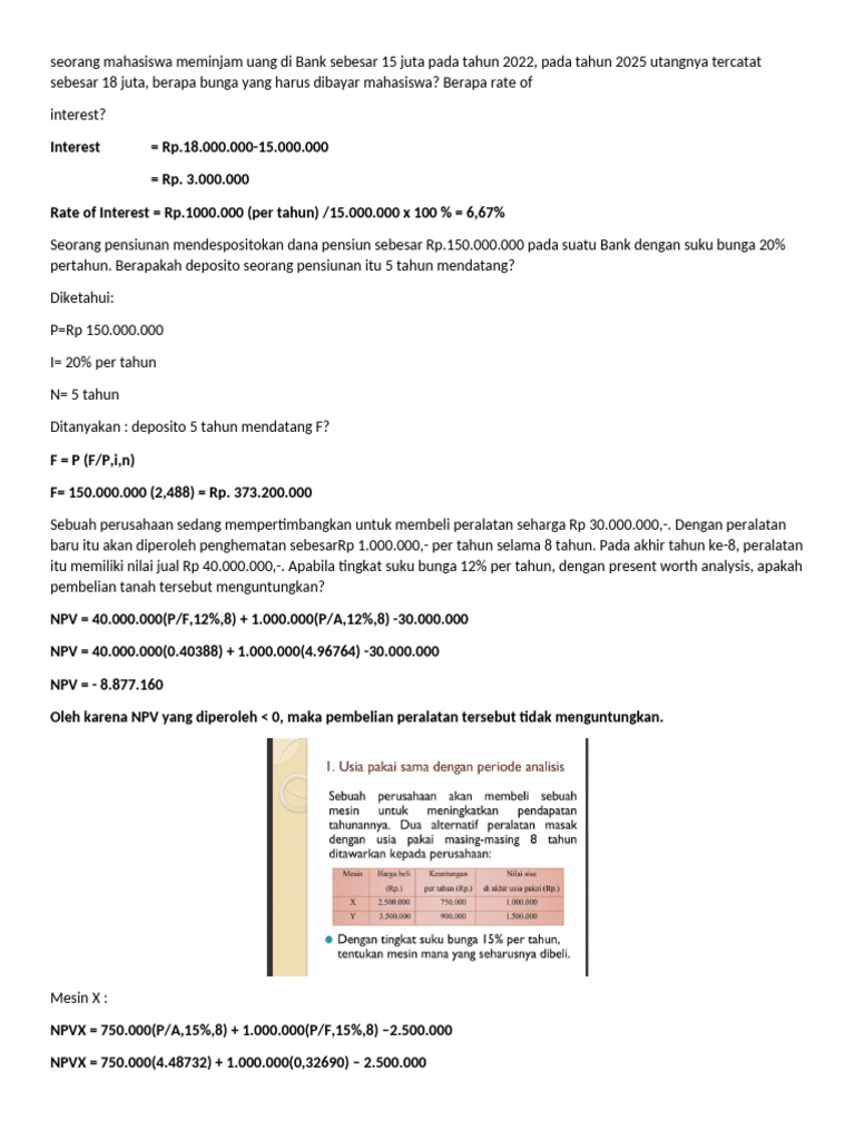 Analisis Keuangan: Utang, Investasi, dan NPV | PDF