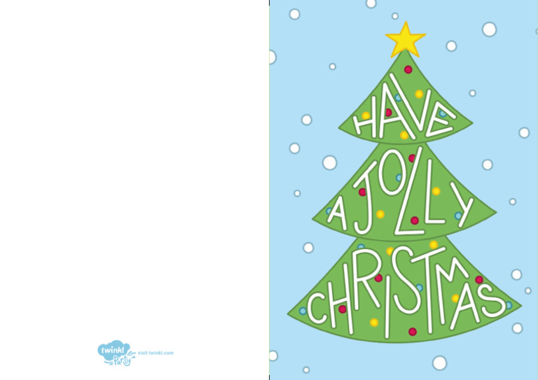 Have A Jolly Christmas Typography Card | PDF