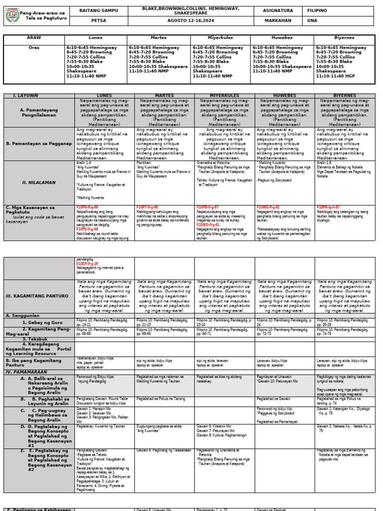 1st Quarter Week 4 | PDF