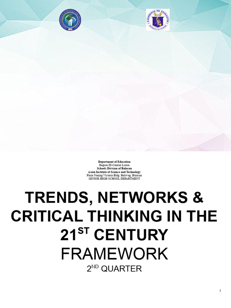 Trends, Networks & Critical Thinking in The 21st Century Framework | PDF | Educational ...
