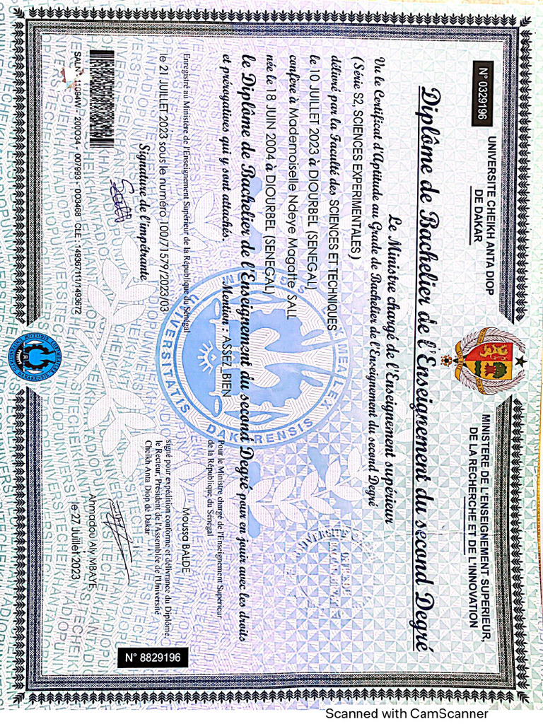 Diplôme de BAC | PDF