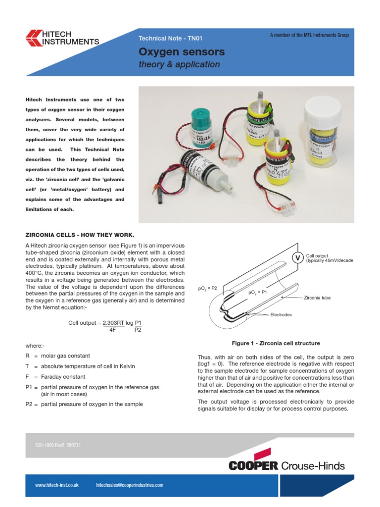 Oxygen Sensors | PDF | Battery (Electricity) | Zirconium Dioxide