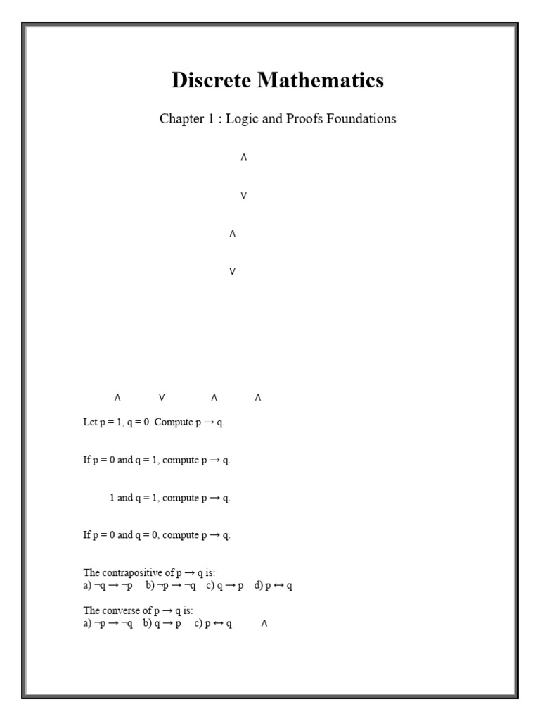 Sheet Discrete Mathematics BS-102 | PDF | If And Only If | Function ...
