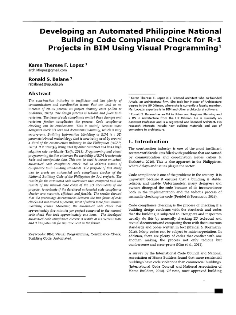 Automated Code Compliance Checker in BIM | PDF | Autodesk Revit ...