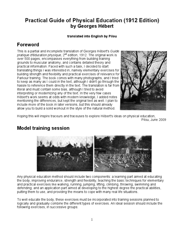 Hébert's Natural Method for Parkour | PDF | Walking | Running