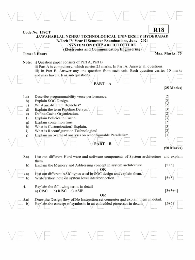 IV-II 158ct System On Chip Architecture Ece r18 | PDF