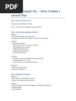 Lesson Plans EFAL Grade 3 Term 2 | PDF | Phonics | English Language