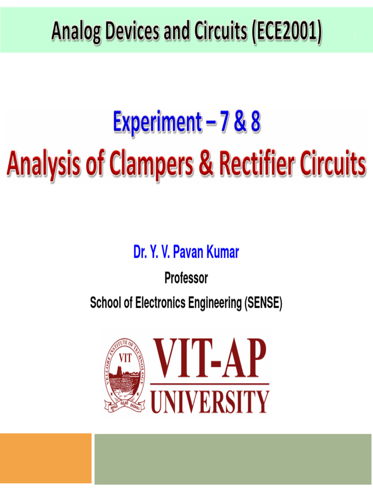Exp7,8 - Analysis of Clampers & Rectifier Circuits | PDF