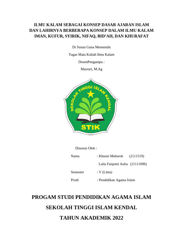 Ilmu Kalam Sebagai Konsep Dasar Ajaran Islam | PDF