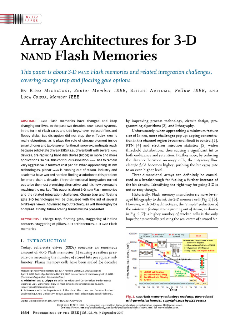 Array Architectures For 3-D NAND Flash Memories | PDF | Flash Memory | Hard Disk Drive