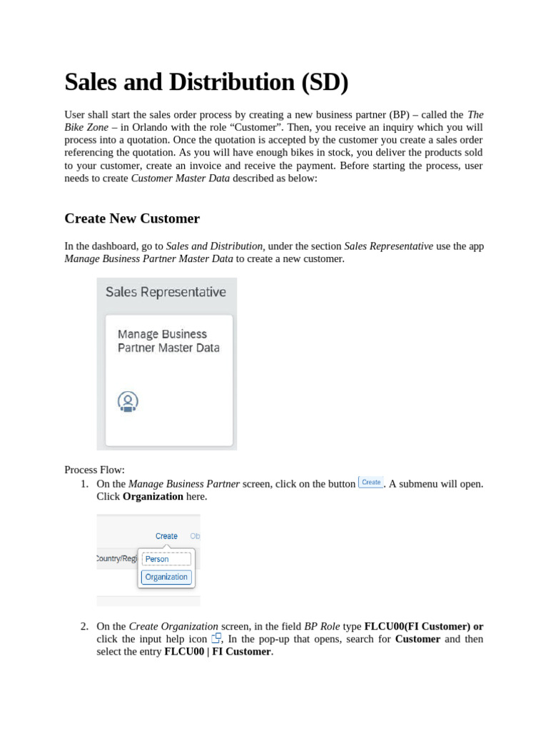 Sales and Distribution Process | PDF | Invoice