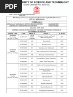 RTU 5th Sem Exam Time Table 2024-25 | PDF | Academic Term | Engineering