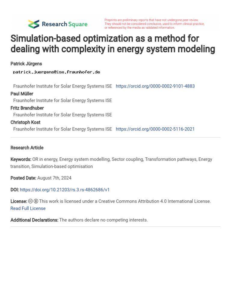 Simulation-Based Optimization As A Method For Dealing With | PDF | Interpolation | Mathematical ...