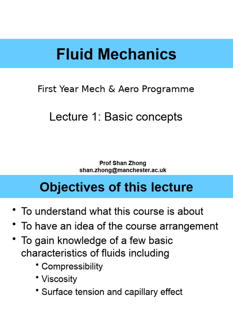 Lecture 1 - Updated - Tagged | PDF | Fluid Mechanics | Fluid