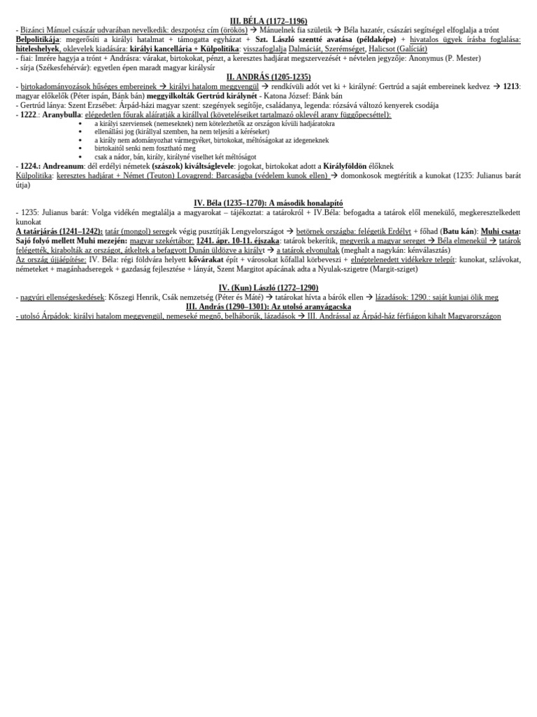 Arpad Haz Jegyzet 2 | PDF