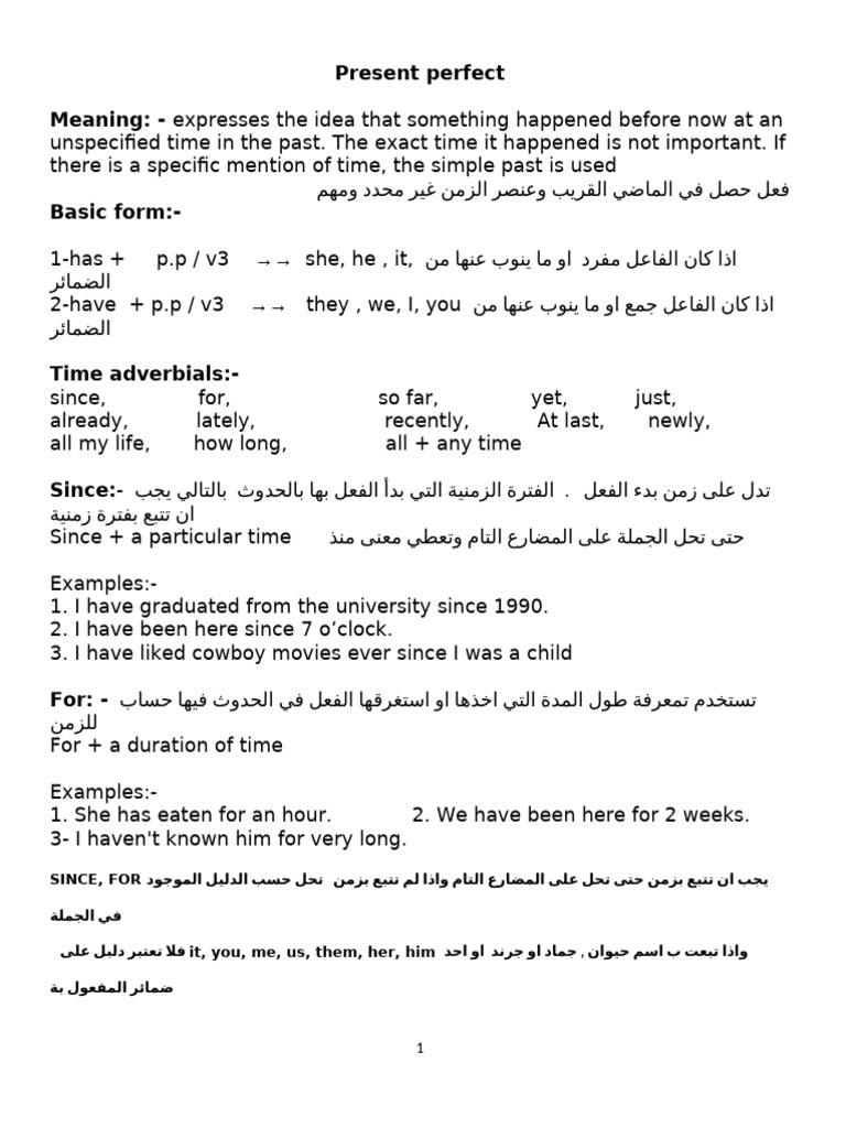 Present Perfect New Book | PDF