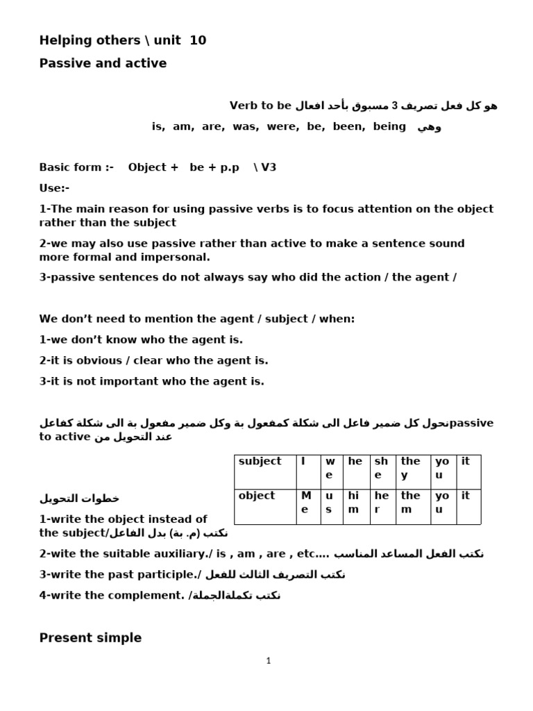 Uint 10 Passive and If 2 | PDF | Subject (Grammar) | Linguistics