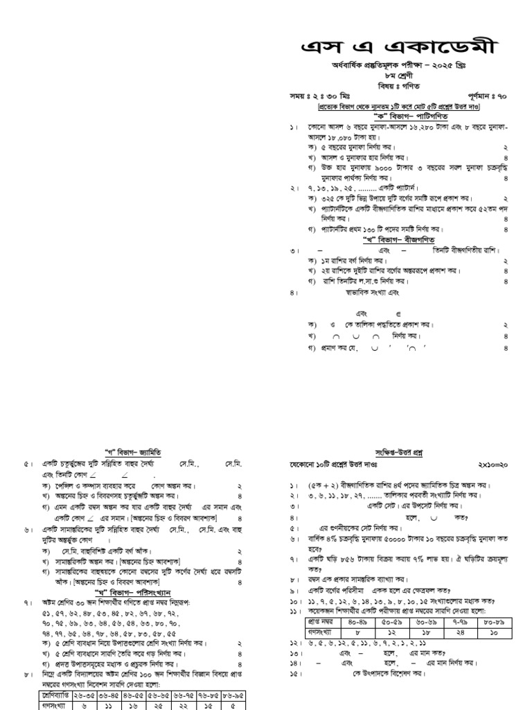 Class 8 Math | PDF