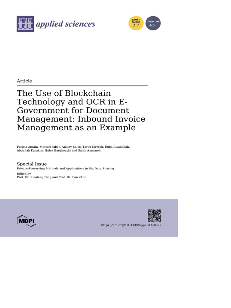 The USE of Blockchain and OCR | PDF | Databases | Computing