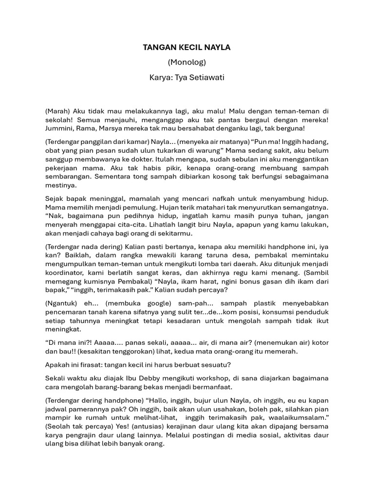 Naskah Tangan Kecil Nayla | PDF