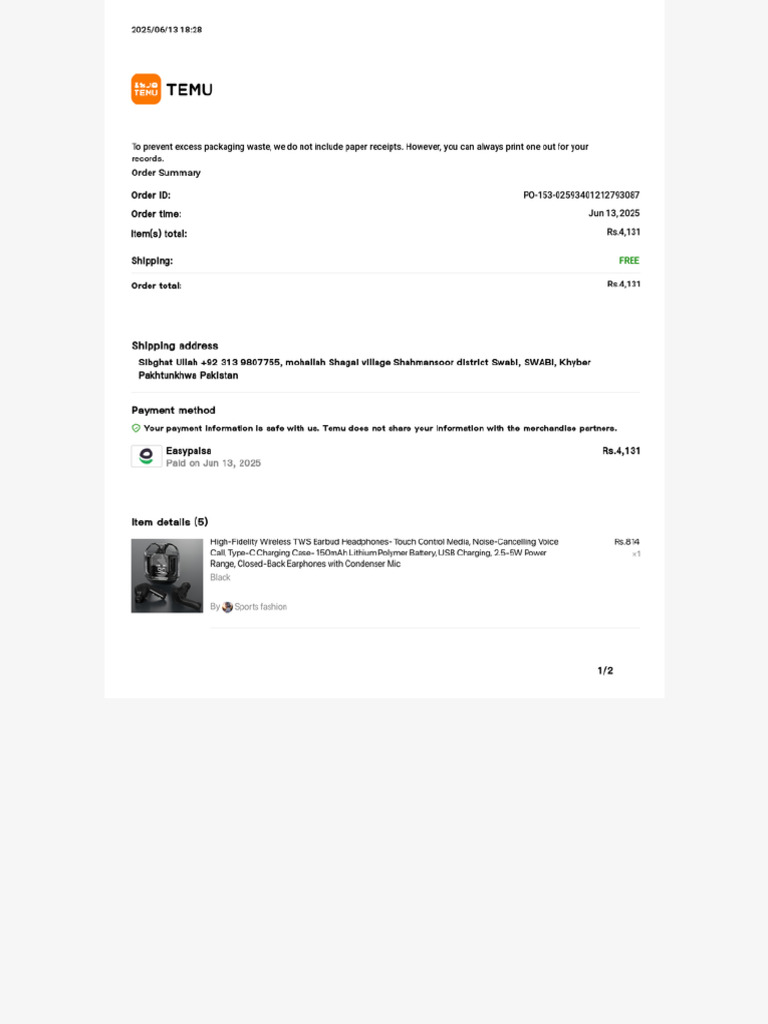 Temu Web Document | PDF