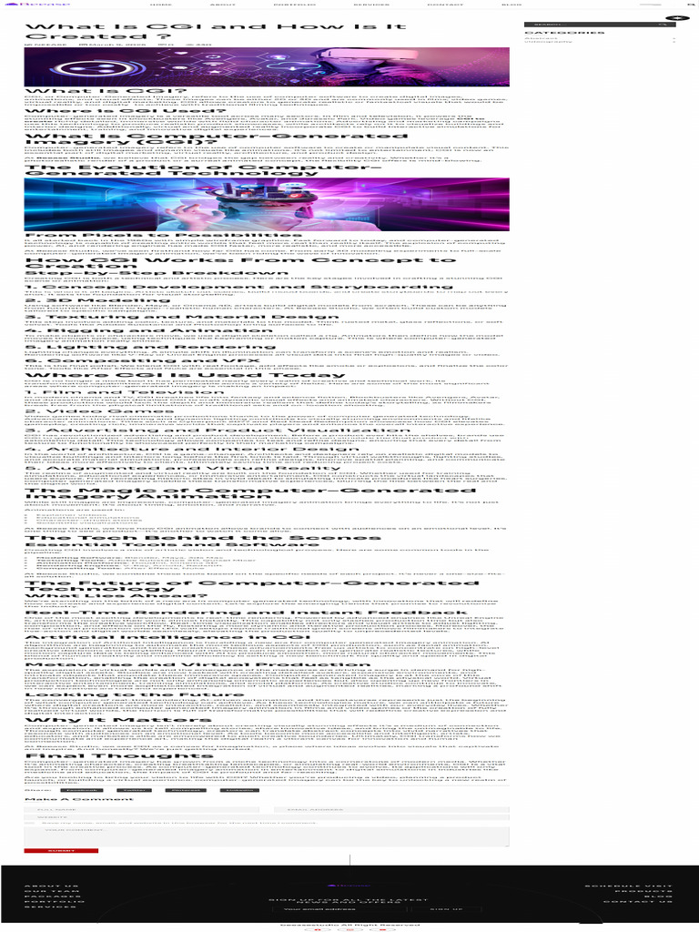 What Is CGI and How Is It Created? A Complete Guide | PDF