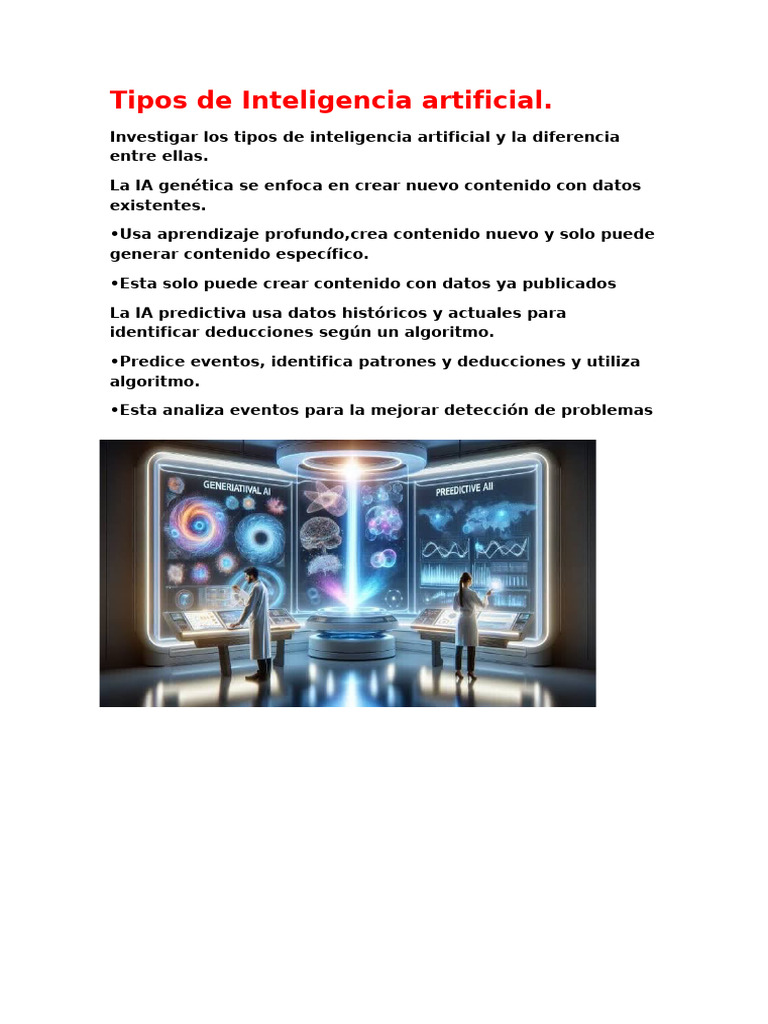 IA Generativa y Predictiva | PDF