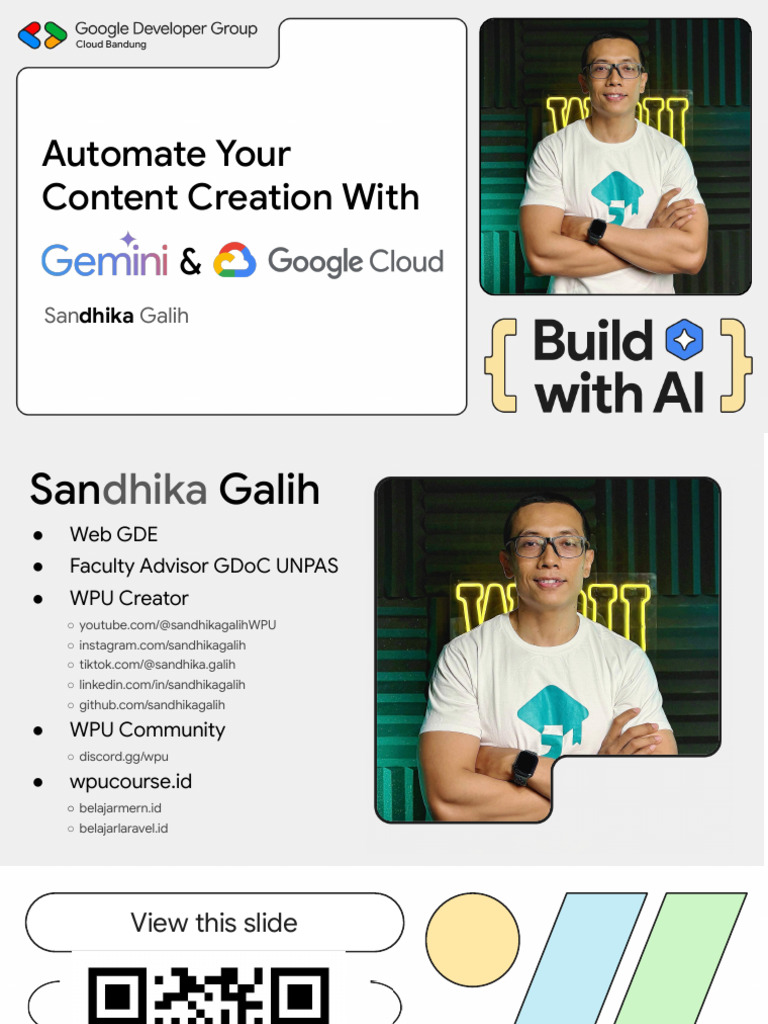 Build With AI Cloud Bandung 2025 - Sandhika Galih | PDF | Multimedia