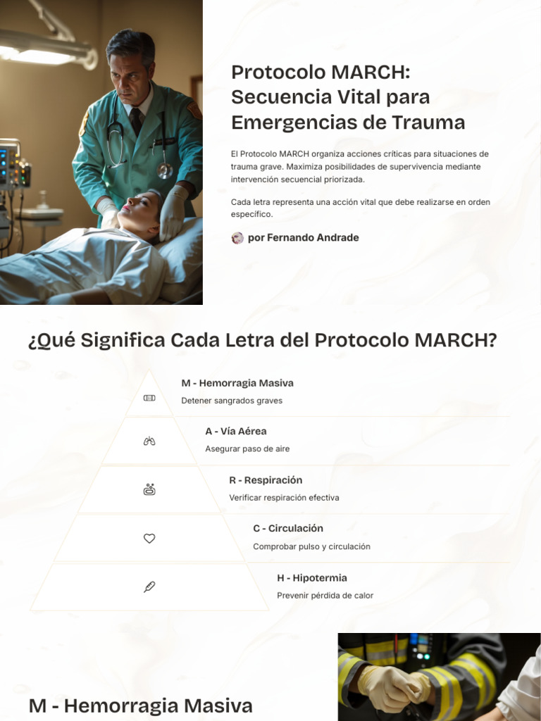 Protocolo MARCH Secuencia Vital para Emergencias de Trauma | PDF ...