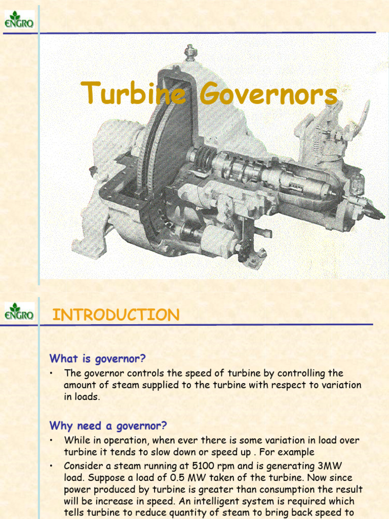 Types of Governors for Steam Turbines | PDF | Valve | Pump