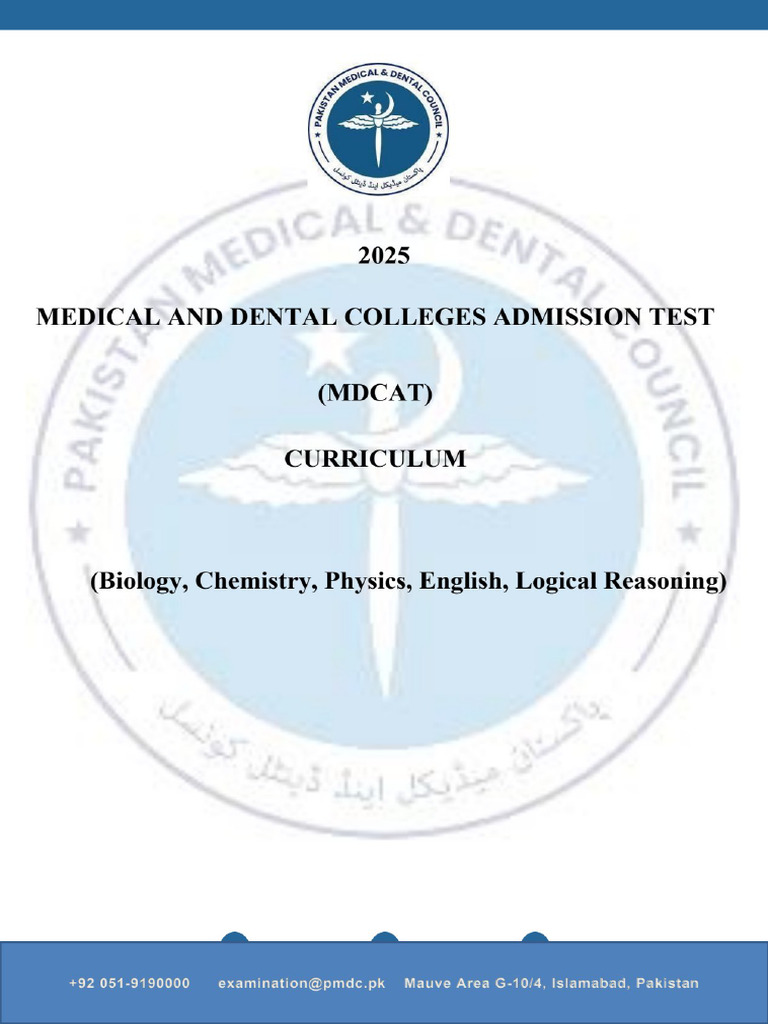 Syllabus MDCAT-2025 | PDF