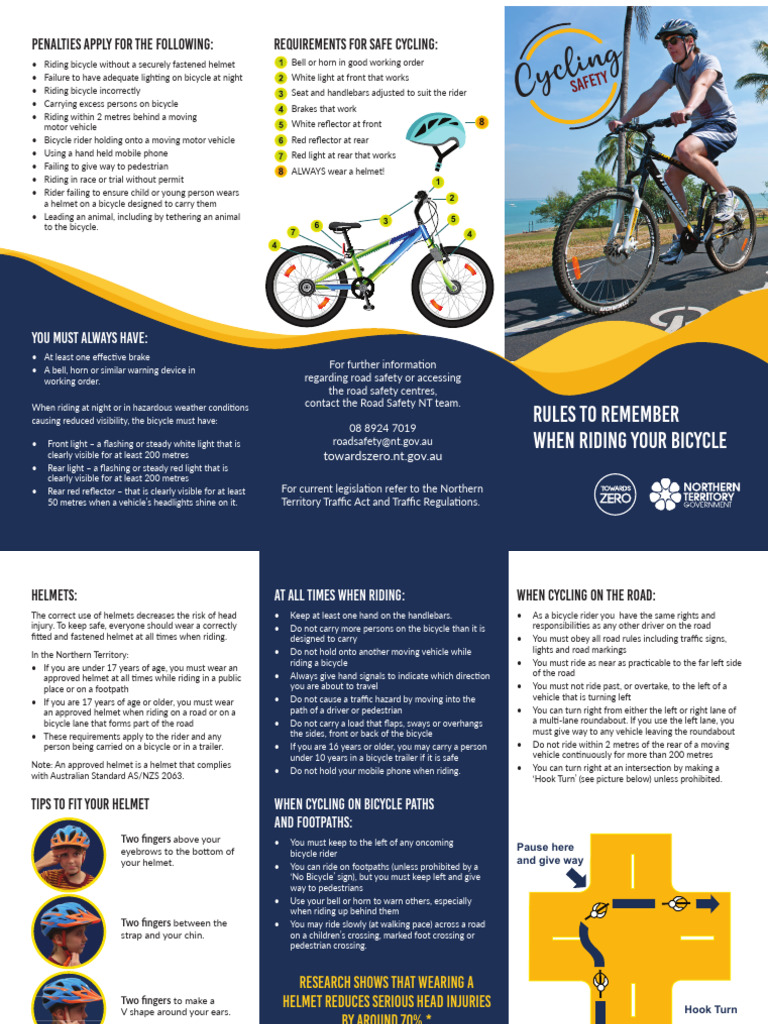 Cycling Safety Brochure | PDF | Traffic | Road