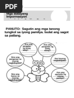 Pagsasanay Sa Pagbasa NG Pangungusap (Level 1) | PDF